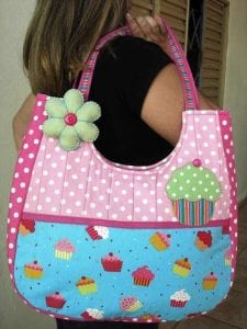 Como fazer bolsa de cupcake em patchwork