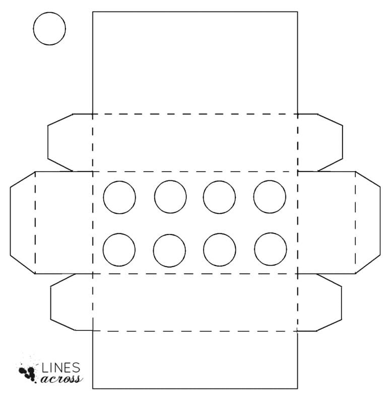 Caixinha para Festa Lego com molde - Como fazer em casa