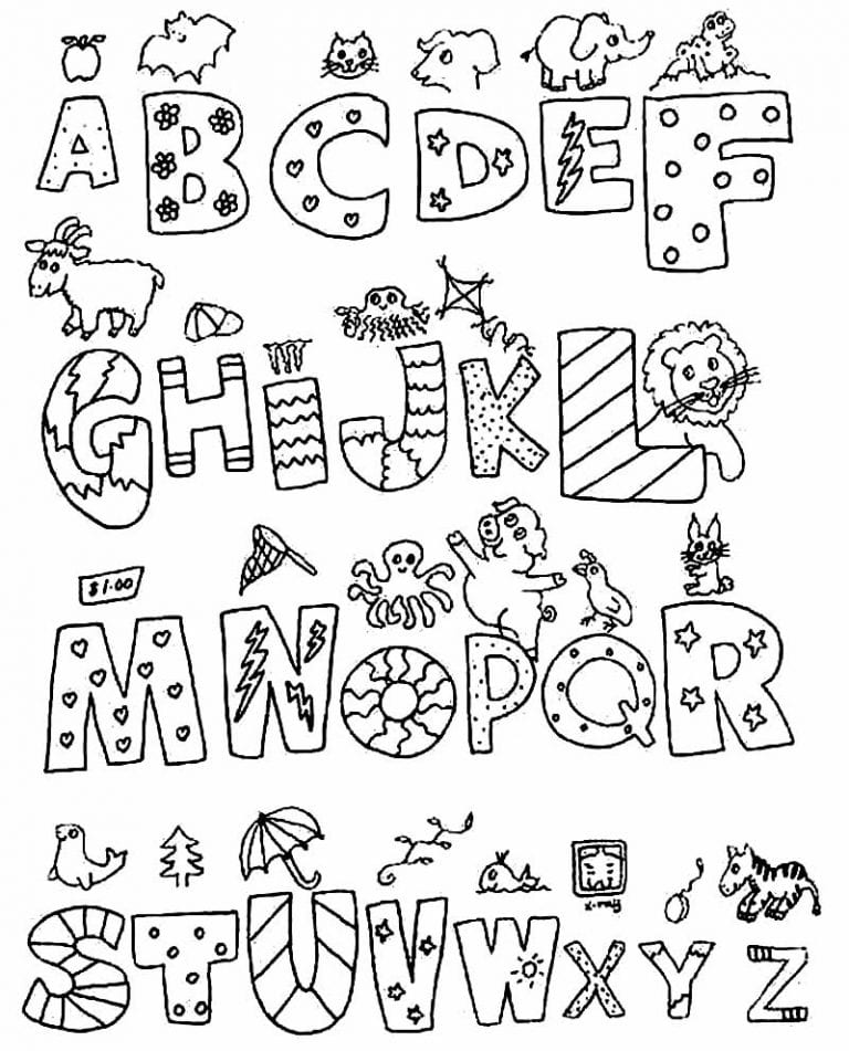 Desenhos do alfabeto para colorir - Como fazer em casa