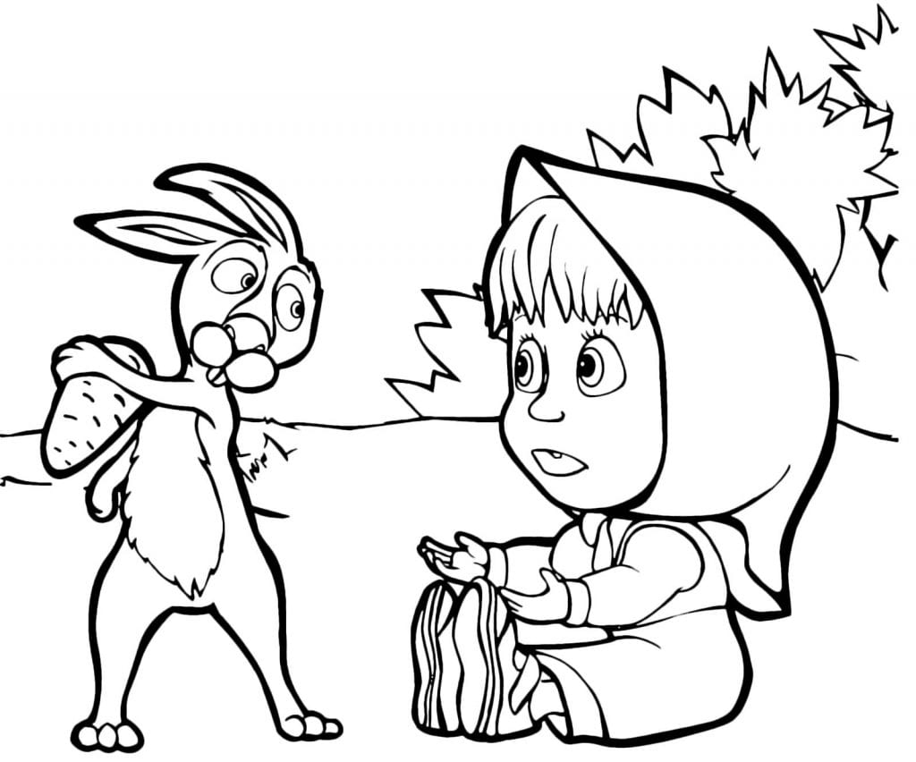 Desenhos de Masha e o Urso para colorir - Como fazer em casa
