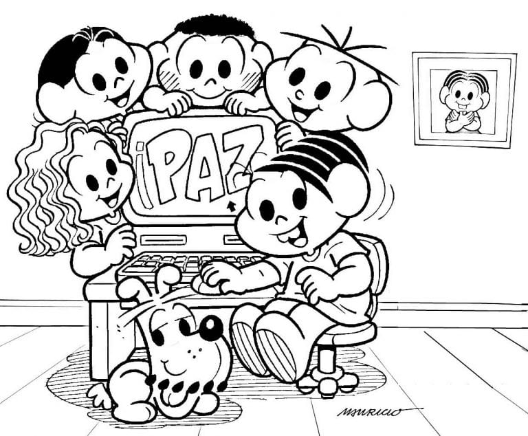 Desenhos da Turma da Mônica para colorir - Como fazer em casa