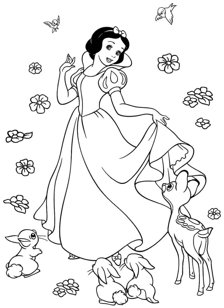 30+ Desenhos da Branca de Neve para colorir - Como fazer em casa