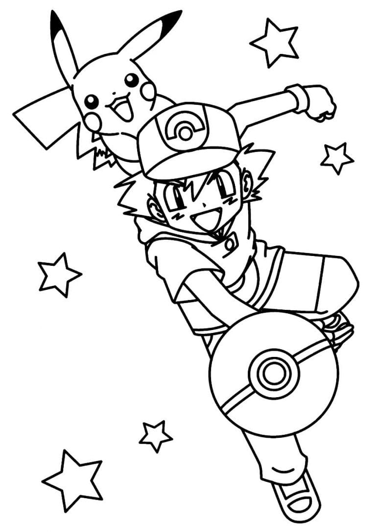 60+ Desenhos de Pikachu para imprimir e colorir | Como fazer em casa