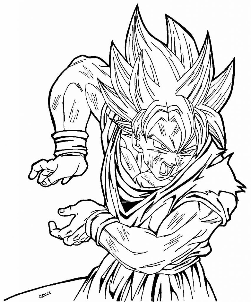 50+ Desenhos para colorir de Goku - Como fazer em casa