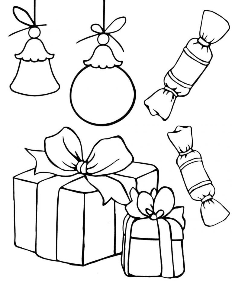 Desenhos de Presente de Natal para colorir - Como fazer em casa