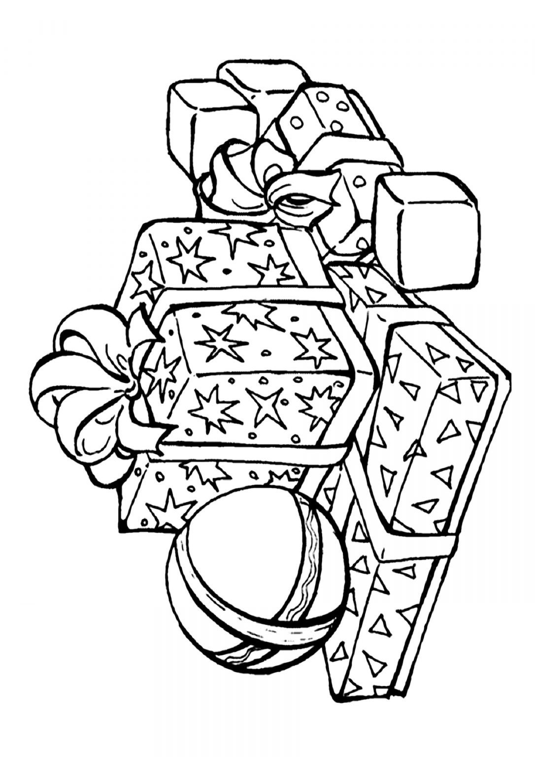 Desenhos de Presente de Natal para colorir - Como fazer em casa