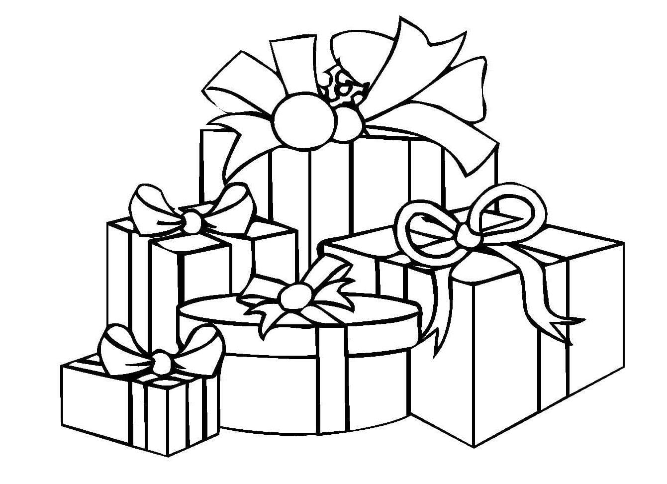 Desenhos de Presente de Natal para colorir - Como fazer em casa