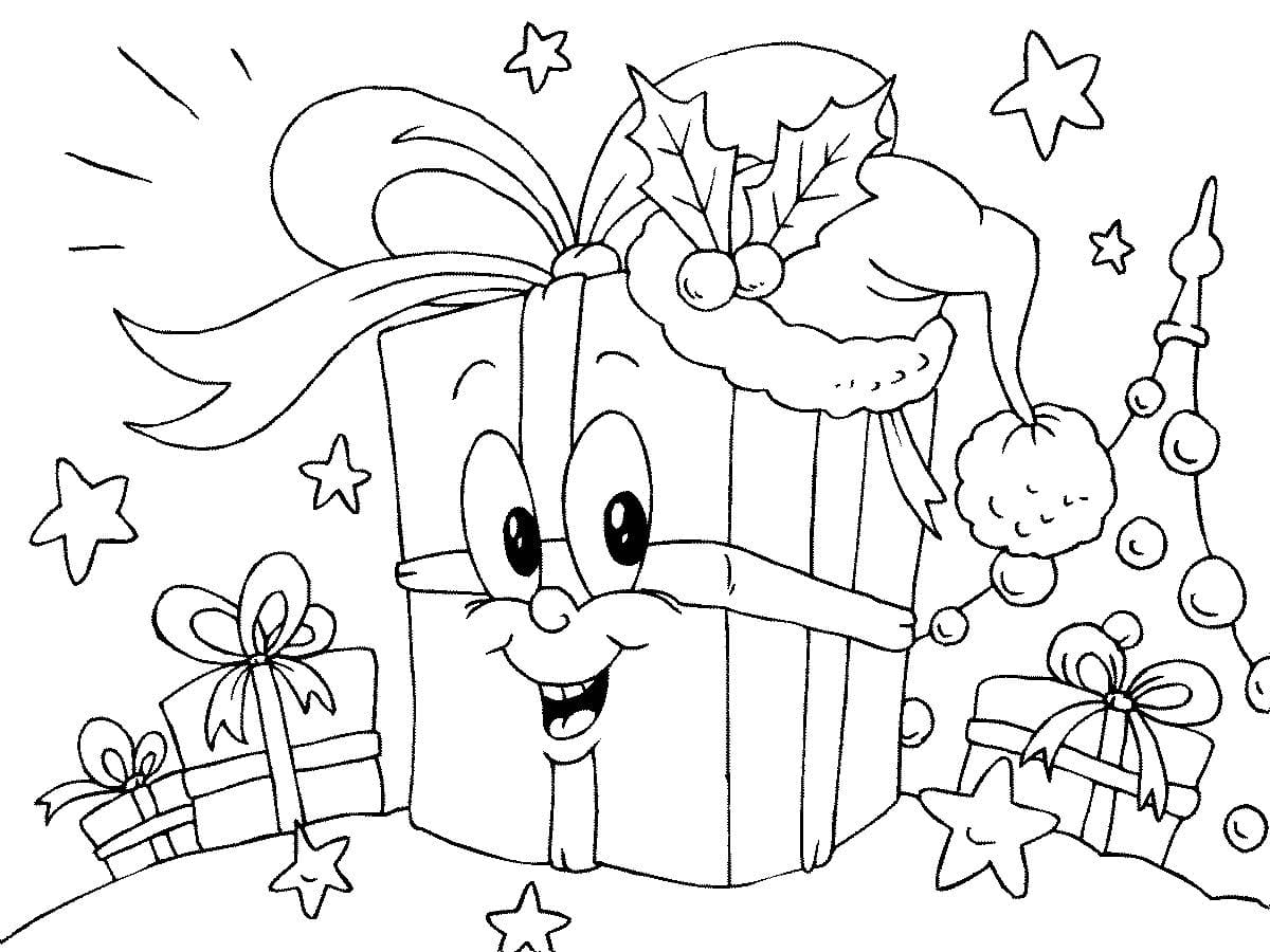 Desenhos de Presente de Natal para colorir - Como fazer em casa