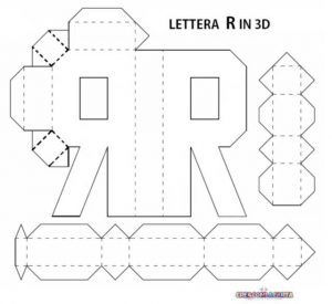 Moldes da letra R para imprimir - Como fazer em casa