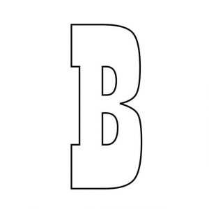 Moldes de letra B para colorir - Como fazer em casa