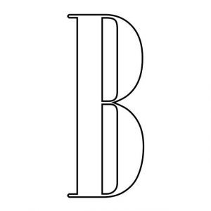 Moldes de letra B para colorir - Como fazer em casa