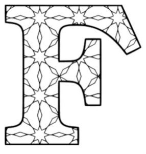 Moldes da letra F para imprimir - Como fazer em casa