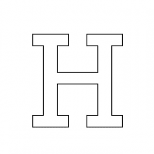 Moldes da letra H para imprimir - Como fazer em casa
