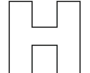 Moldes da letra H para imprimir - Como fazer em casa