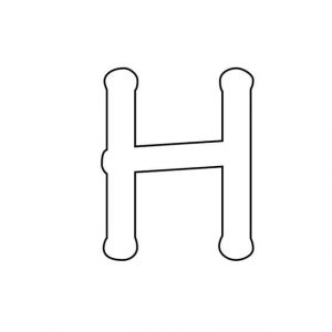 Moldes da letra H para imprimir - Como fazer em casa