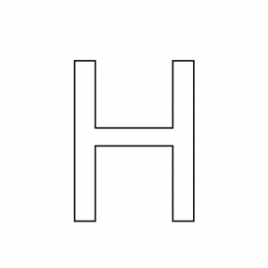 Moldes da letra H para imprimir - Como fazer em casa