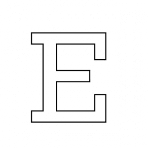 Moldes de letra E para imprimir - Como fazer em casa