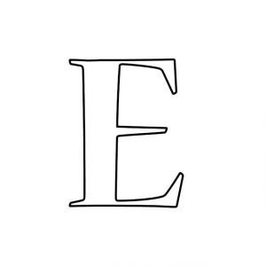 Moldes de letra E para imprimir - Como fazer em casa