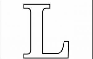 Moldes da letra L para imprimir - Como fazer em casa