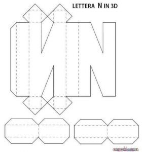 Moldes da letra N para imprimir - Como fazer em casa
