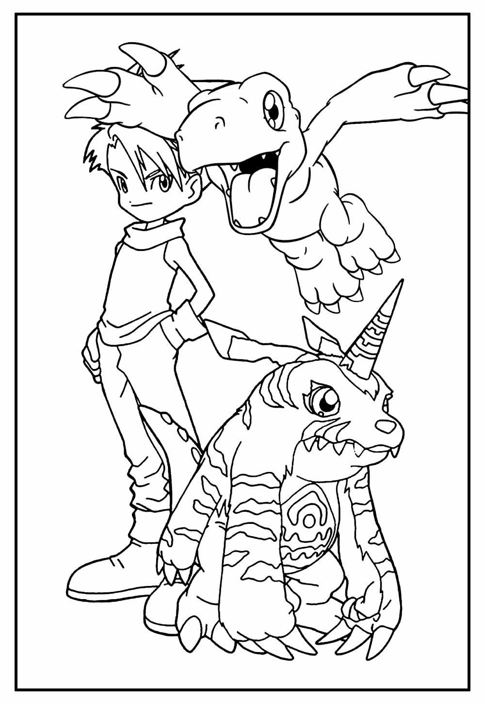 Desenhos de Digimon para colorir e imprimir - Como fazer em casa
