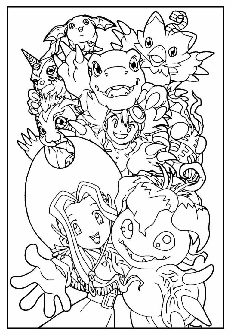Desenhos de Digimon para colorir e imprimir - Como fazer em casa