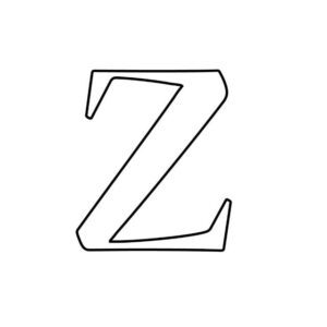 Moldes da letra Z para colorir - Como fazer em casa