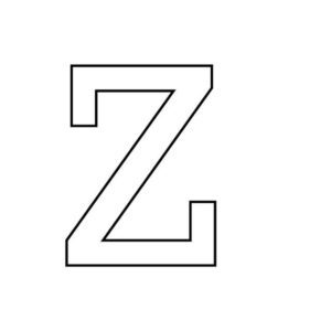 Moldes da letra Z para colorir - Como fazer em casa