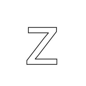 Moldes da letra Z para colorir - Como fazer em casa