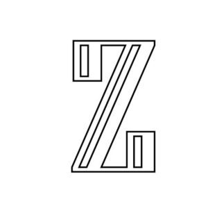 Moldes da letra Z para colorir - Como fazer em casa