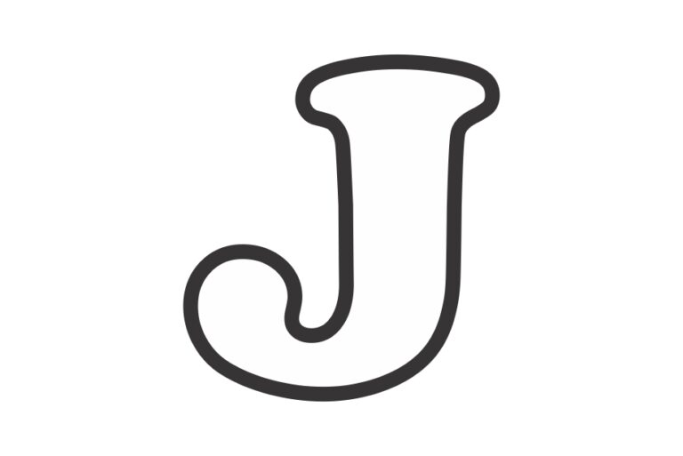 Moldes da letra J para imprimir - Como fazer em casa
