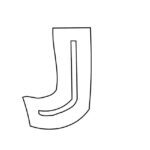 Moldes da letra J para imprimir - Como fazer em casa