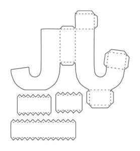 Moldes da letra J para imprimir - Como fazer em casa