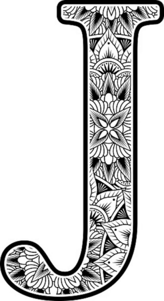 Moldes da letra J para imprimir - Como fazer em casa