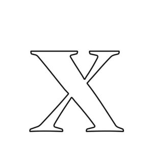 Moldes da letra X para colorir - Como fazer em casa