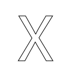 Moldes da letra X para colorir - Como fazer em casa