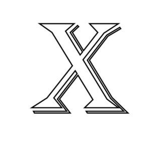 Moldes da letra X para colorir - Como fazer em casa
