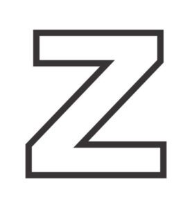 Moldes da letra Z para colorir - Como fazer em casa