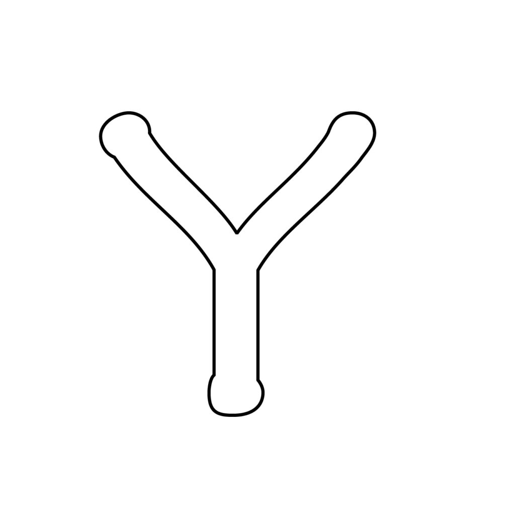 Moldes da letra Y para imprimir - Como fazer em casa