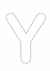 Moldes da letra Y para imprimir - Como fazer em casa