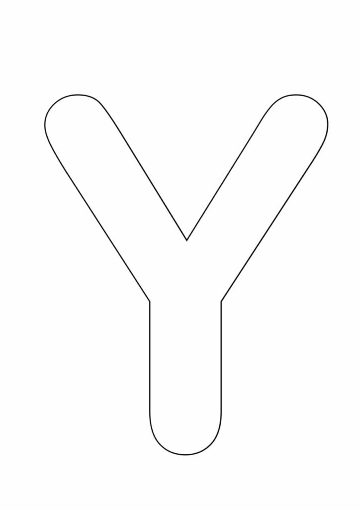 Moldes da letra Y para imprimir - Como fazer em casa