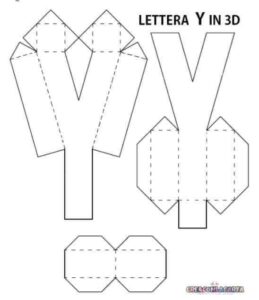 Moldes da letra Y para imprimir - Como fazer em casa