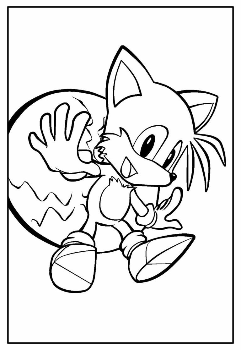 Desenhos de Tails para pintar e colorir - Como fazer em casa