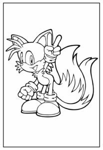 Desenhos de Tails para pintar e colorir - Como fazer em casa