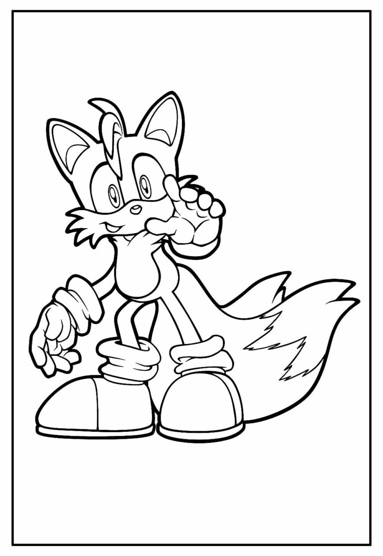 Desenhos de Tails para pintar e colorir - Como fazer em casa