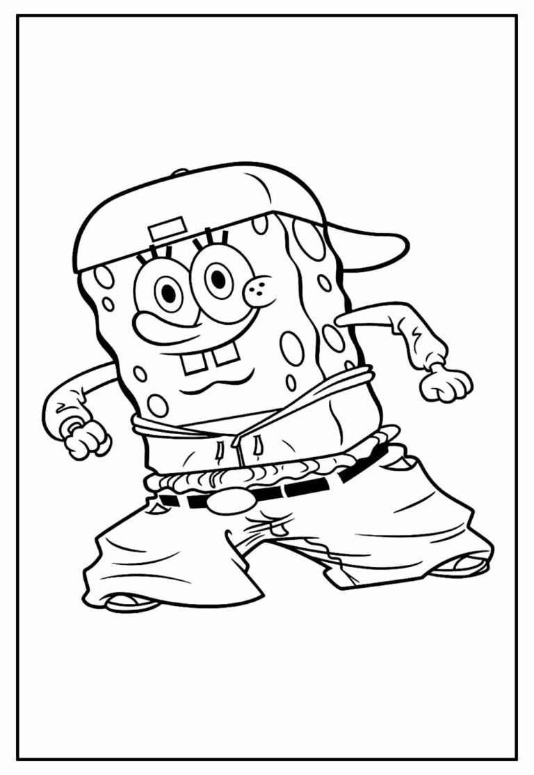 Desenhos de Bob Esponja para pintar e colorir