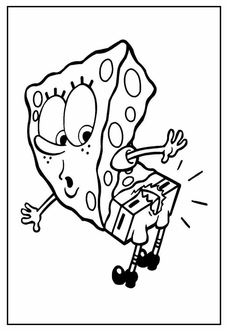 Desenhos de Bob Esponja para pintar e colorir