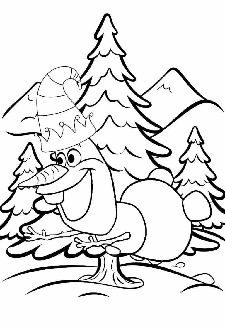 Desenhos de Olaf para Colorir no Natal - Como fazer em casa