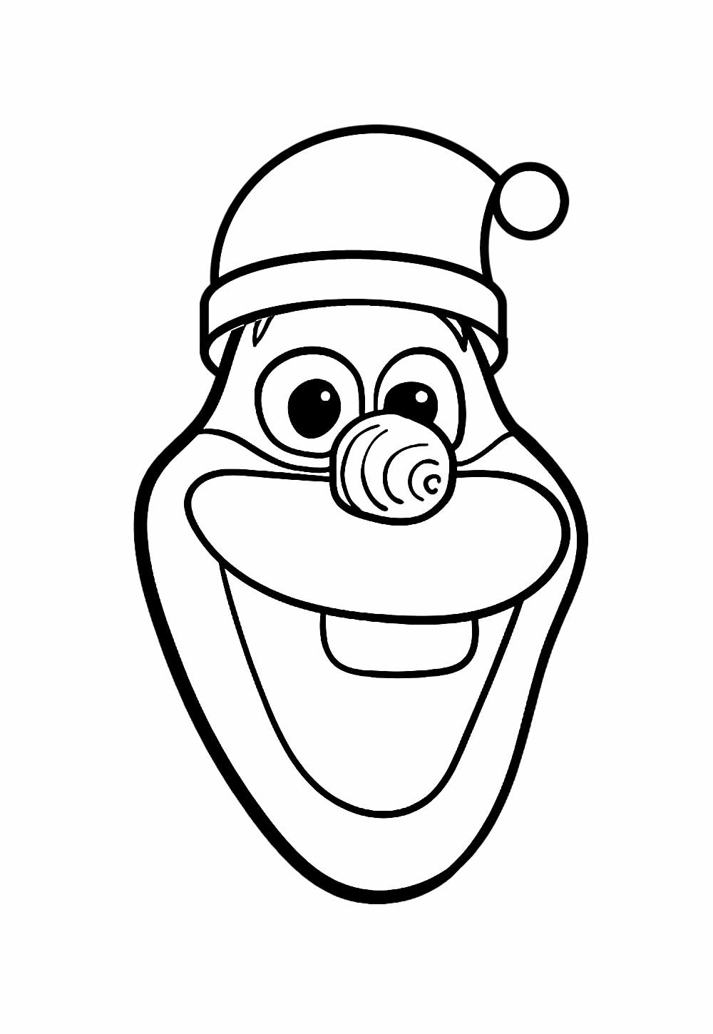 Desenhos de Olaf para Colorir no Natal - Como fazer em casa