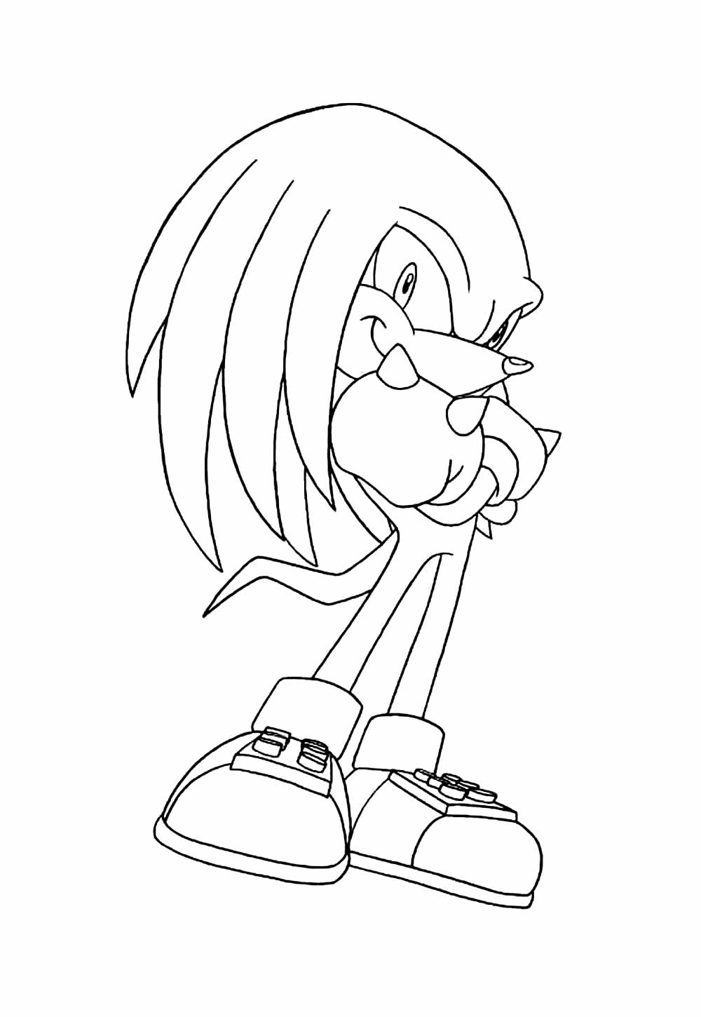 Desenhos de Knuckles the Echidna para pintar e colorir - Como fazer em casa